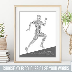 Runner Word Art, Running Coach Gift Runner Word Art Printable Gift ...