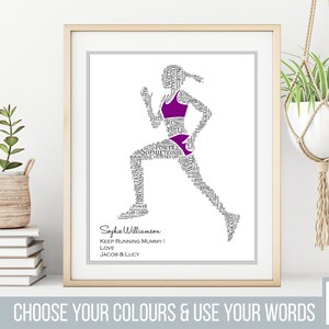 Runner Word Art, Running Coach Gift Runner Word Art Printable Gift ...