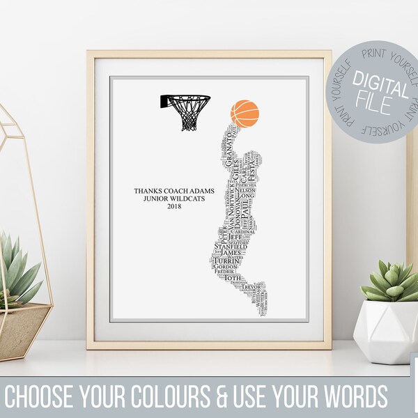 Basketball Word Art - Etsy