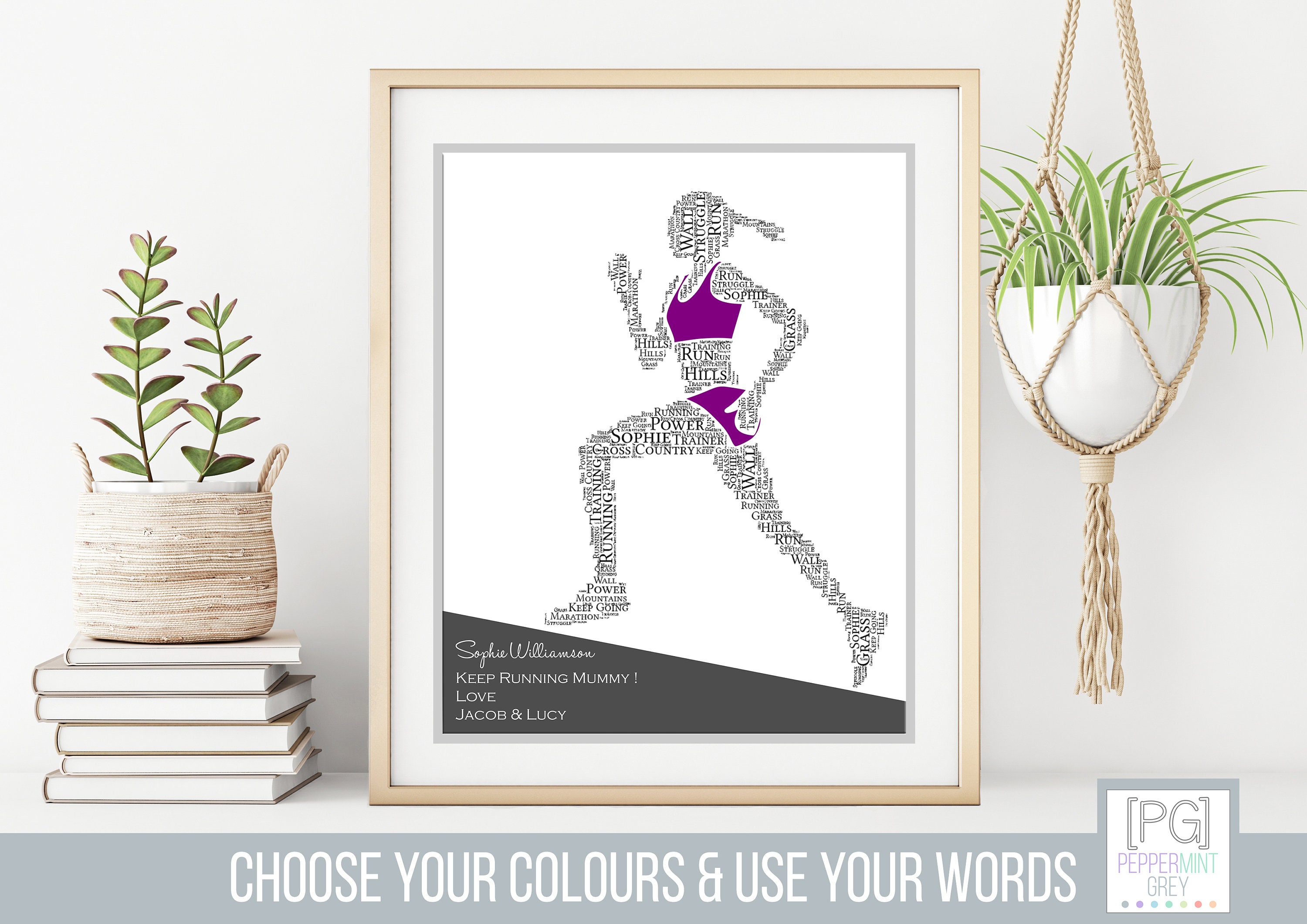 Runner Word Art, Running Coach Gift Runner Word Art Printable Gift ...
