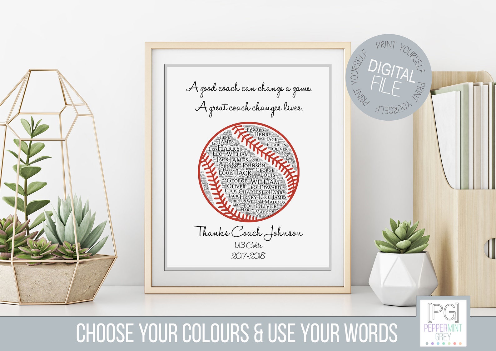 Personalised Baseball Coach Gift - Etsy