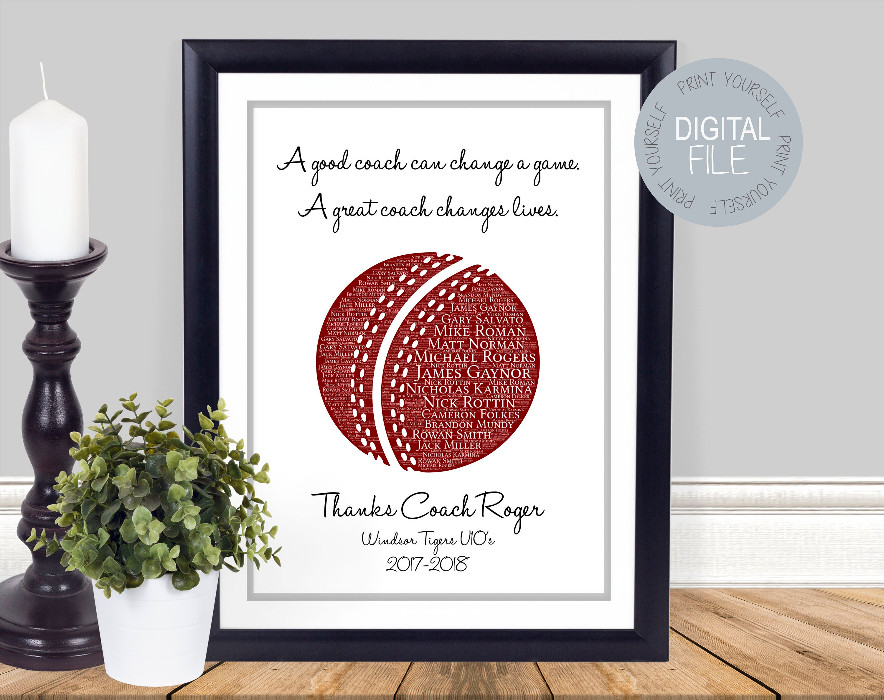 Cricket Coach Gift Cricket Printable Cricket Lover Present End of ...