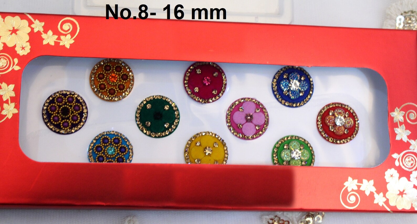 Bindis Big Round Multicolored Bridal Bindis indian Color - Etsy