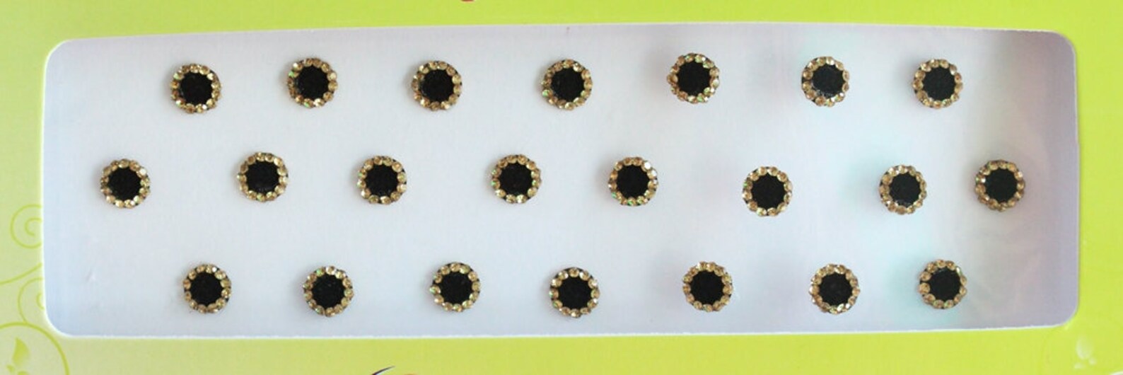 Bindis Black 7 Mm Face Stickersround Bindisvelvet Black - Etsy