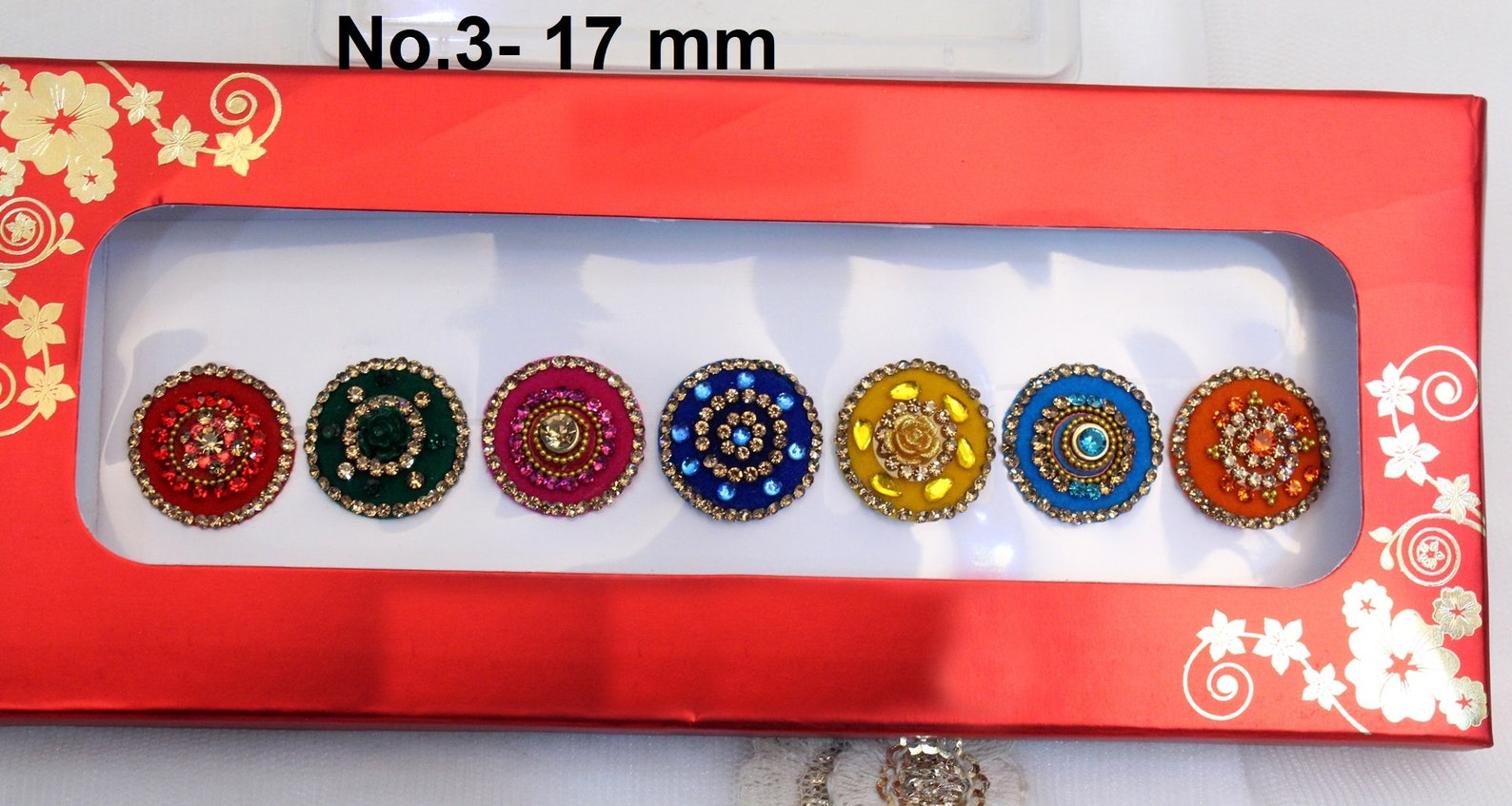 Bindis Big Round Multicolored Bridal Bindis indian Color - Etsy