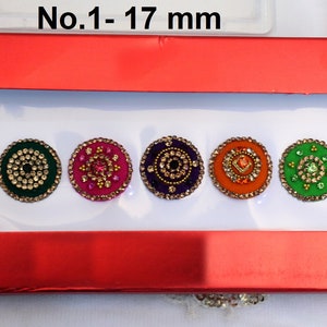 Bindis Big Round Multicolored Bridal Bindis ,indian Color Round Bindis ...