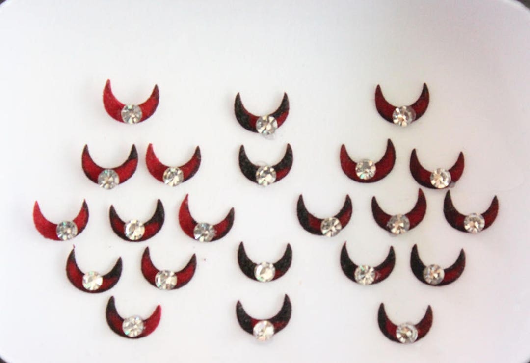 Moon Bindis Forehead Stickers,chand Bindis Stickers,half Moon Bindis ...