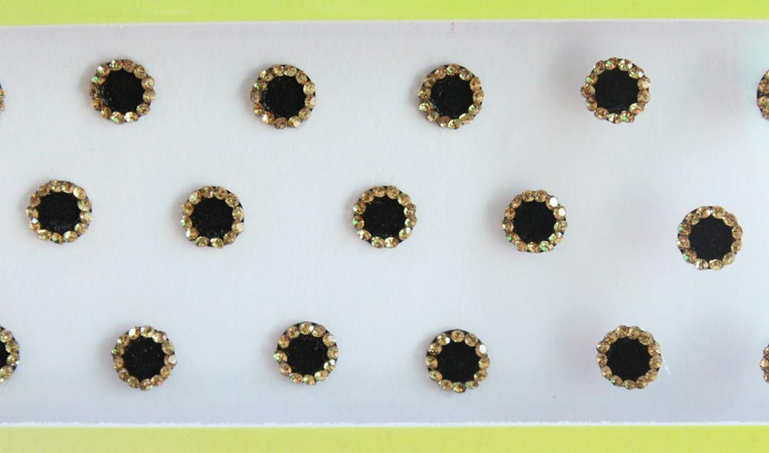 Bindis Black 7 Mm Face Stickers,round Bindis,velvet Black Bindis ...