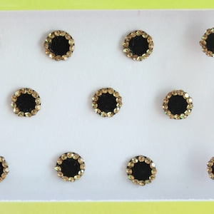 Bindis Black 7 Mm Face Stickers,round Bindis,velvet Black Bindis ...
