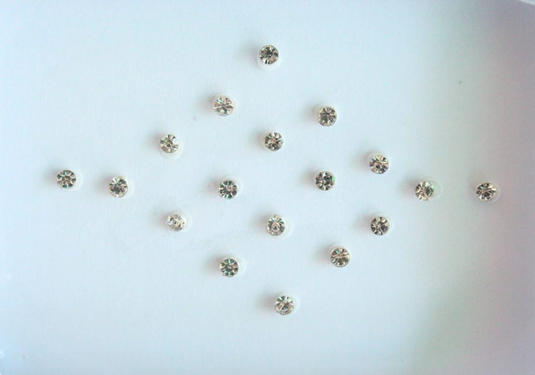 Silver Stick on Nose Studs Bindis: Diamond Bindi Stickers - Etsy