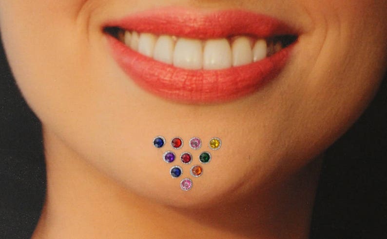 70 Stick on Face Gemsglitter Face Festival Jewels - Etsy