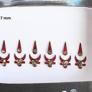 Half Moon Bindis Forehead Stickers,chhand Bindis Stickers,half Moon ...