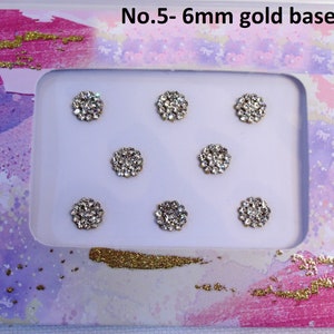 Bindi Silver Round Bindis bridal Gold Bindisface Jewels | Etsy