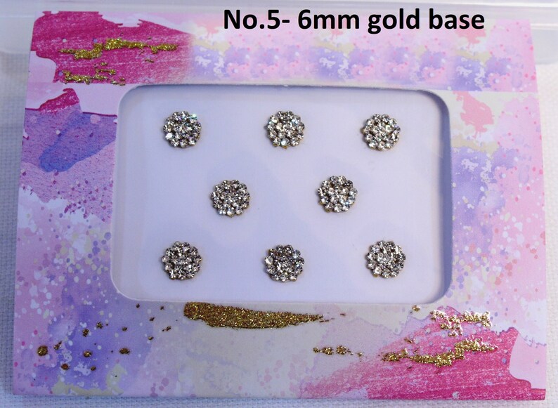 Bindi Silver Round Bindis bridal Gold Bindisface Jewels | Etsy