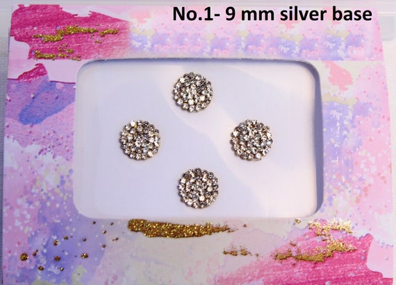 Bindi Silver Round Bindis Bridal Gold BindisFace Jewels | Etsy