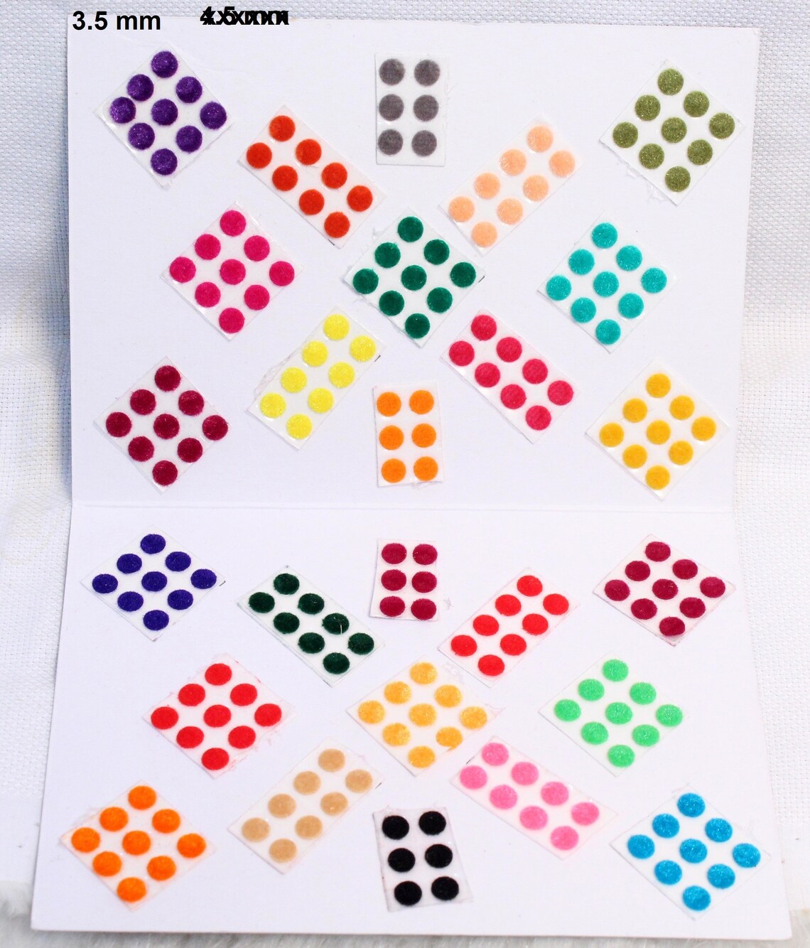 Plain Bindi Velvet Round Bindi Stickers round Bindiscolorful - Etsy