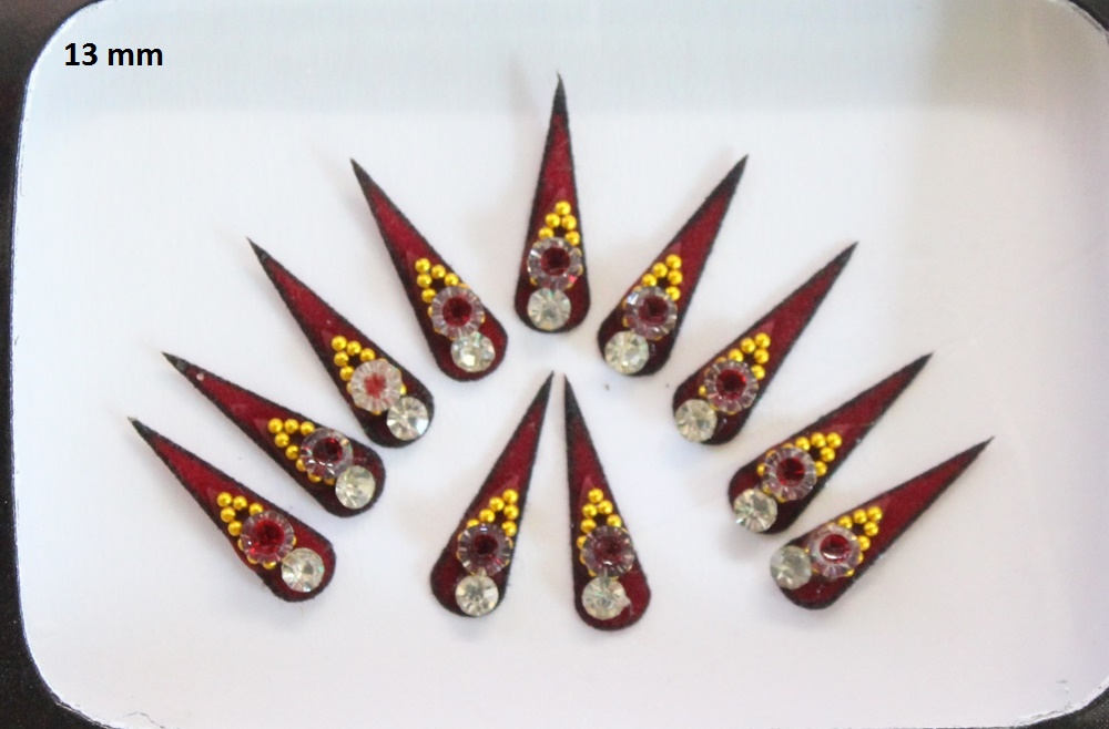 Dark Brown Teardrop Bindis: Indian Forehead Stickers - Etsy