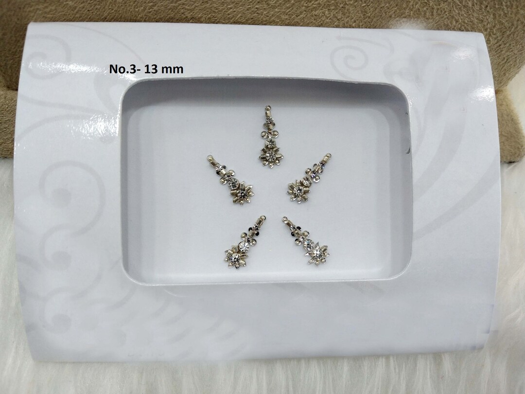 Silver Bindis Face Stickers ,wedding Bindis,stone Bindis,india Bindis ...