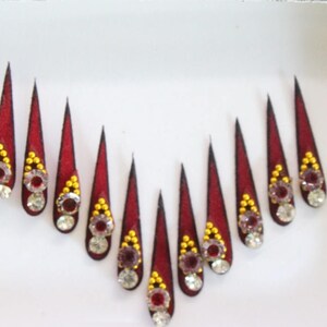 Dark Brown Teardrop Bindis: Indian Forehead Stickers - Etsy