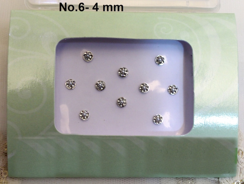 Silver Round Bindis Face Jewels, Self Adhesive Stickers (4-5 Mm) - Etsy
