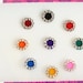Bindis Plain Round Colored Bindis With Silver Stone Outline,wedding ...