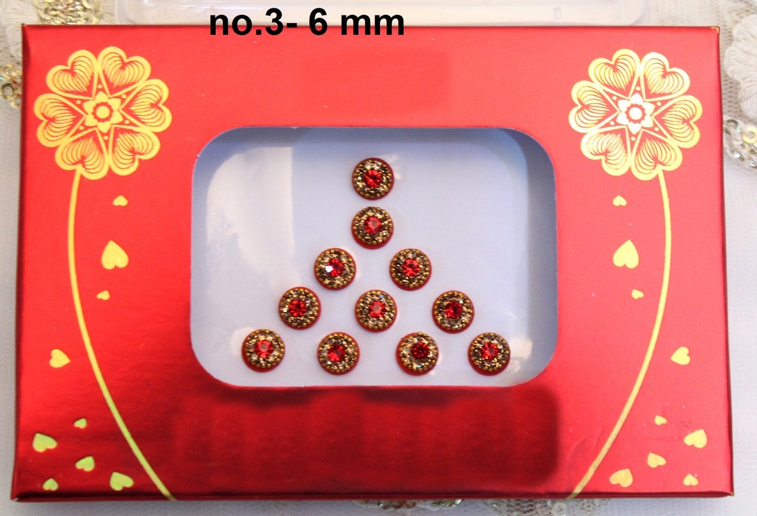 Gold Round Face Jewels Bindis,bridal Bindis Stickers,stone Bindis,gold ...