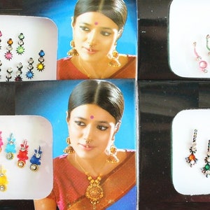 6 Packs Long Face Bindi Stickers,high Quality Bridal Long Bindis ...