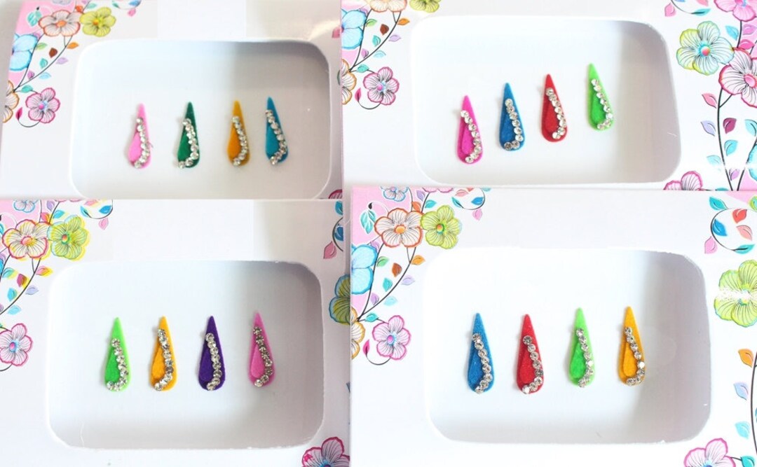 Tilak Long Bindis ,teardrop Bindis Stickers,colorful Tilak Bindis ...