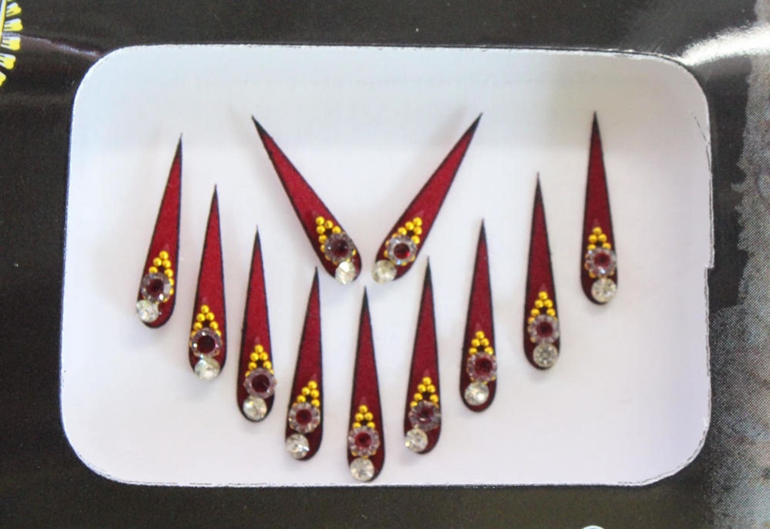 Dark Brown Teardrop Bindis: Indian Forehead Stickers - Etsy