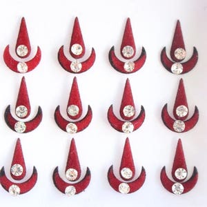 Half Moon and Tilak Bindis Forehead Stickerschand Bindis - Etsy