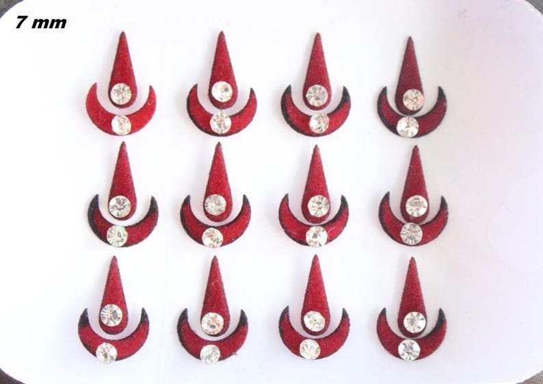 Half Moon and Tilak Bindis Forehead Stickerschand Bindis - Etsy