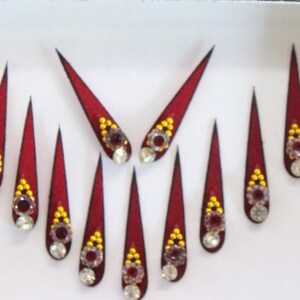 Dark Brown Teardrop Bindis: Indian Forehead Stickers - Etsy