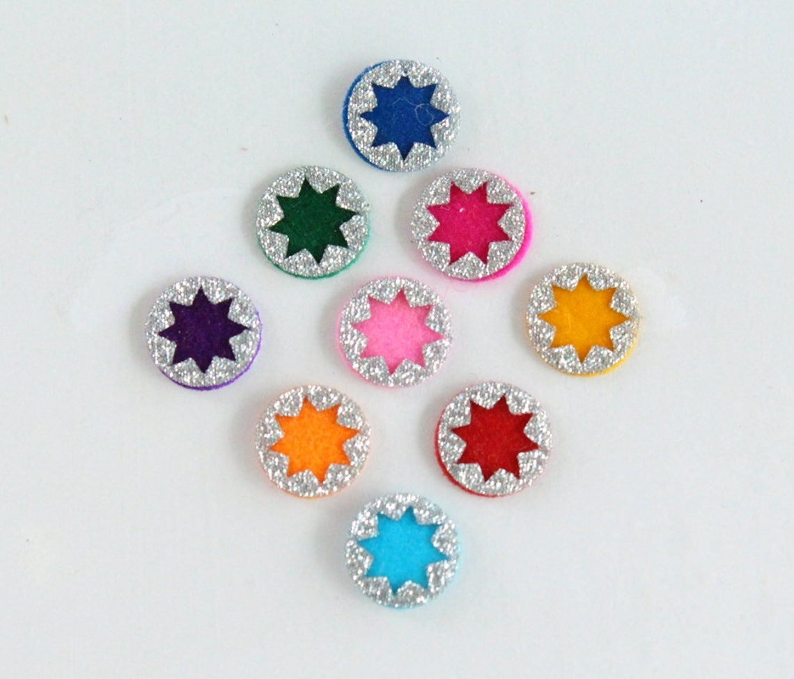 Bindis Round Multi Color Wedding Bindisindian Round - Etsy