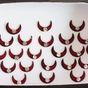 Moon Bindis Forehead Stickers,chand Bindis Stickers,half Moon Bindis ...