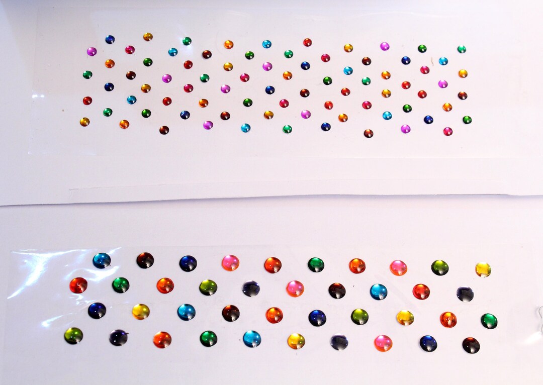 Bindis Art Deco Multi Color Sticker Indian Bindis, Face Studs Stickers ...