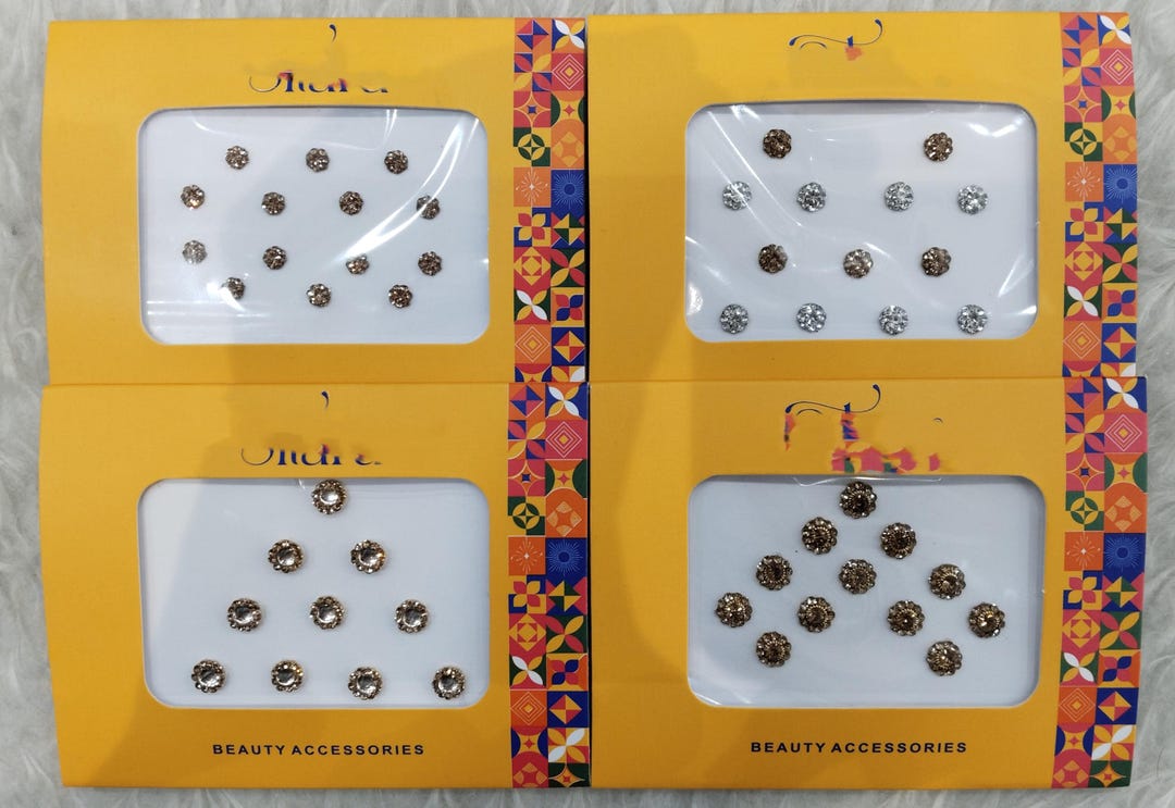 Bindi Gold Round Bindis ,bridal Gold Bindis,stone Bindis,gold Face ...