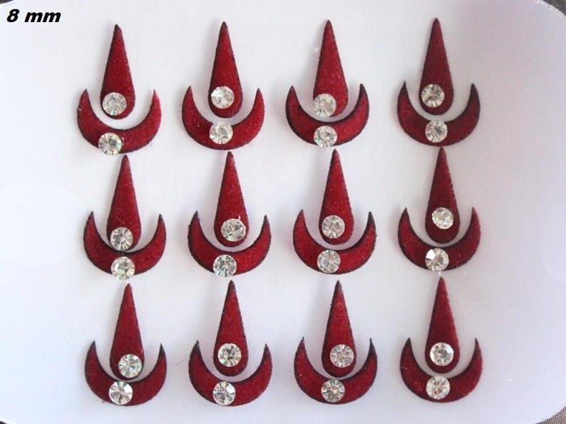 Half Moon and Tilak Bindis Forehead Stickerschand Bindis - Etsy