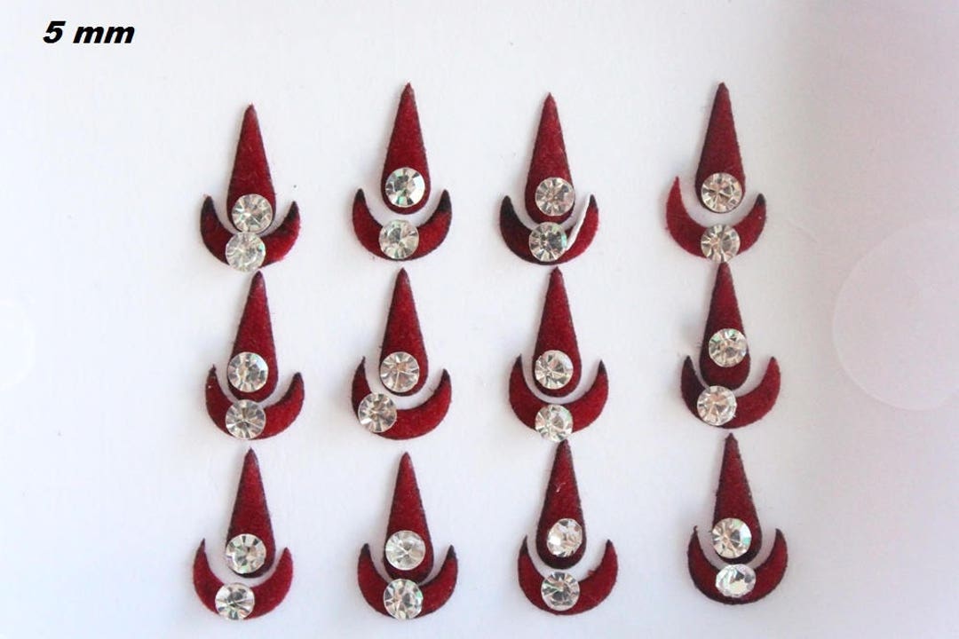 Half Moon and Tilak Bindis Forehead Stickerschand Bindis - Etsy