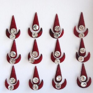 Half Moon and Tilak Bindis Forehead Stickerschand Bindis - Etsy