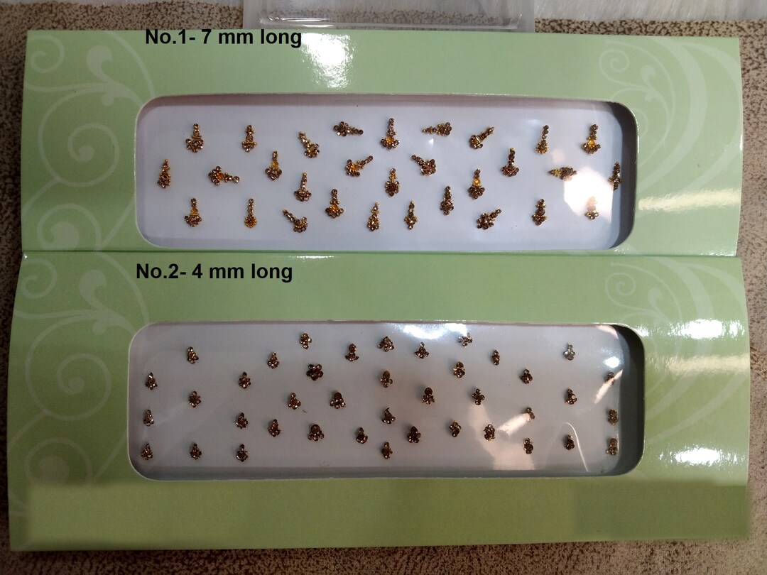 Gold Long Face Jewels Bindis,bridal Bindis Stickers,stone Bindis,gold ...