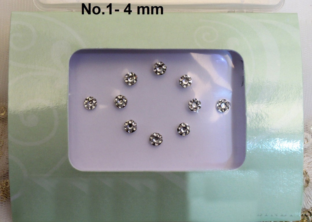 Bindi Silver Tiny Round Bindis Face Jewels,round Bindis,stone Bindi ...