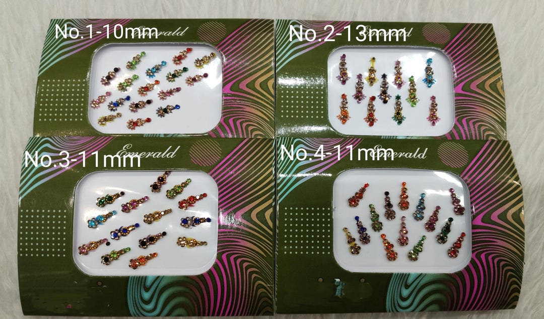 Indian Bindis Long Colored ,tiny Stickers,colorful Long Bindis ...