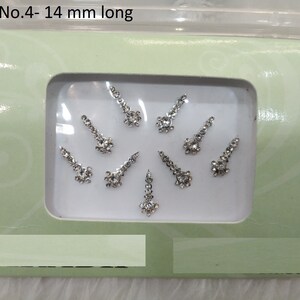 Silver Bindis Face Stickers ,wedding Bindis,stone Bindis,india Bindis ...
