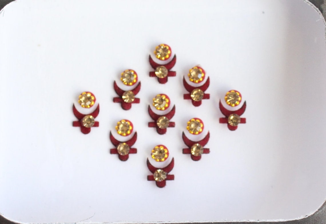 Half Moon Bindis Forehead StickersChhand Bindis | Etsy