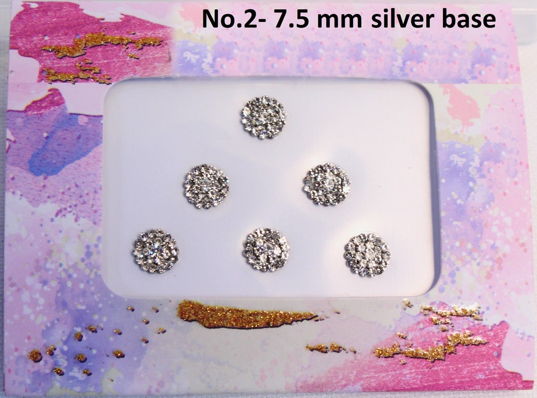 Bindi Silver Round Bindis bridal Gold Bindisface Jewels - Etsy