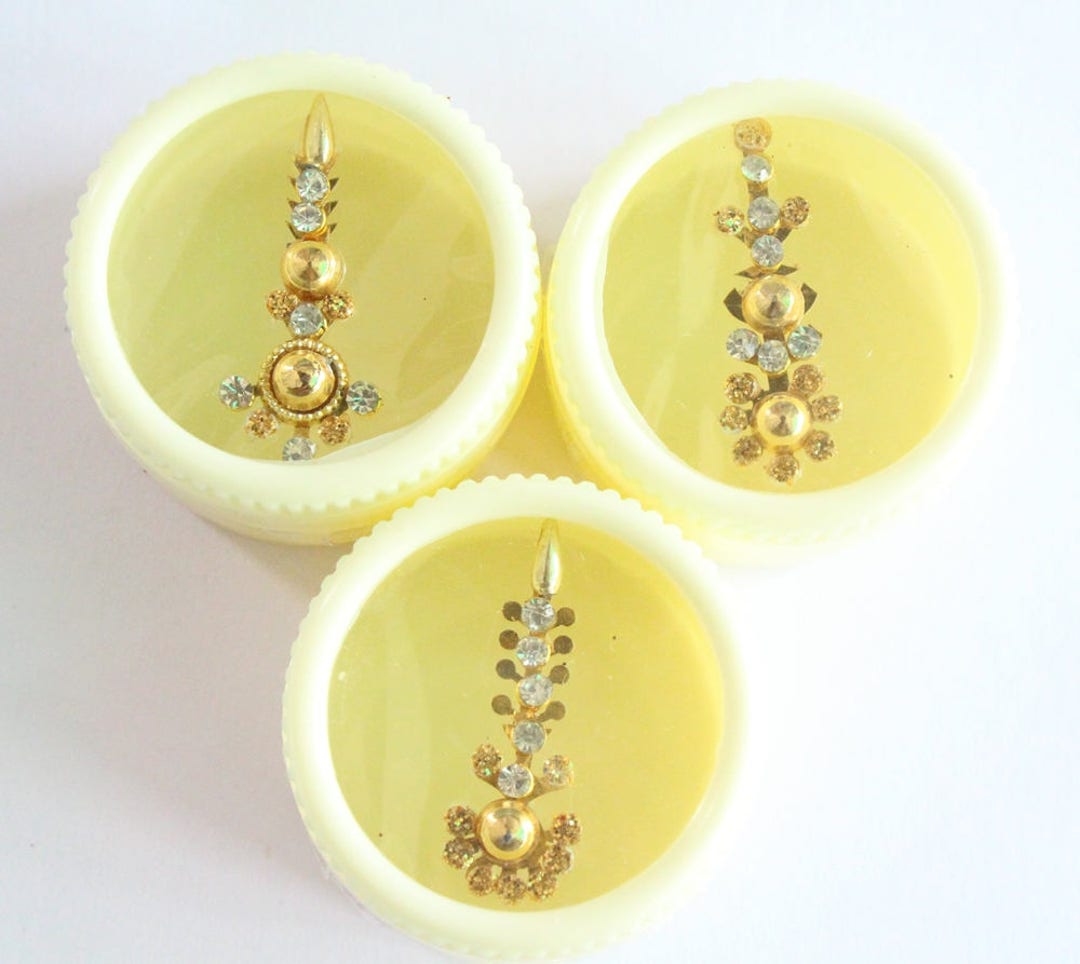 Buy 2 Box Gold/silver Long Face Bindi Stickers,bridal Bindis Stickers ...
