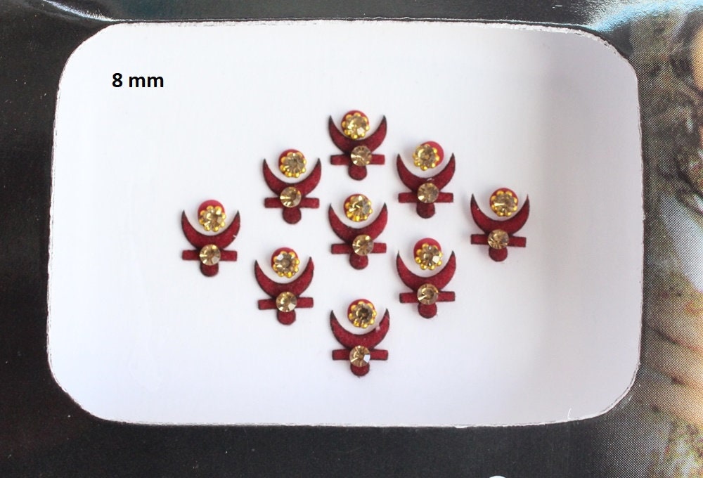 Half Moon Bindis Forehead StickersChhand Bindis | Etsy