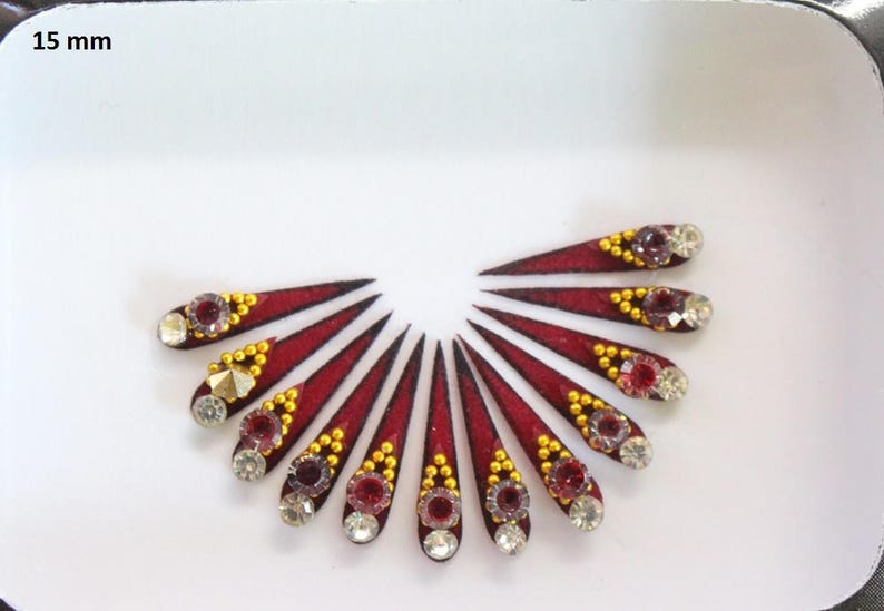 Dark Brown Teardrop Bindis: Indian Forehead Stickers - Etsy