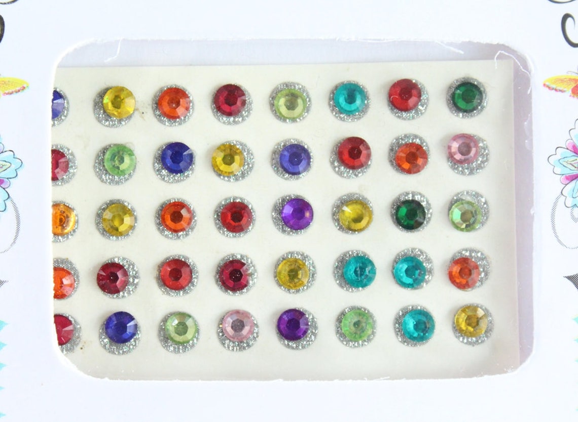 70 Stick On Face GemsGlitter Face Festival Jewels | Etsy