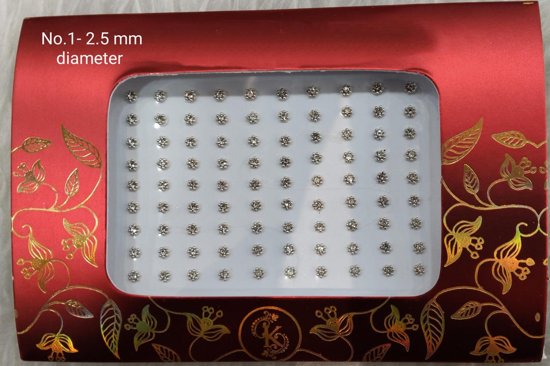 180 Silver Round Bindi Stickers: Face Jewels, Bollywood India Bindis - Etsy